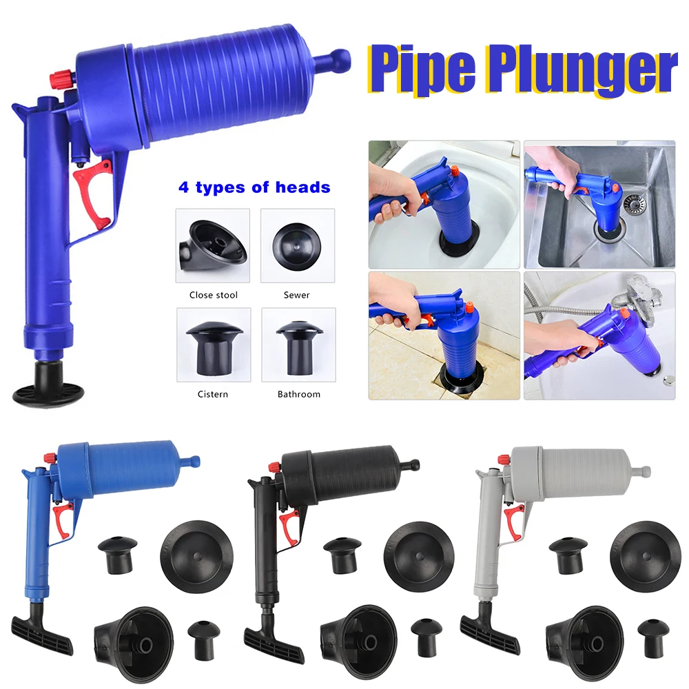 Купить Бытовая уборка | Air Pump Pressure Pipe Plunger Drain Cleaner ...