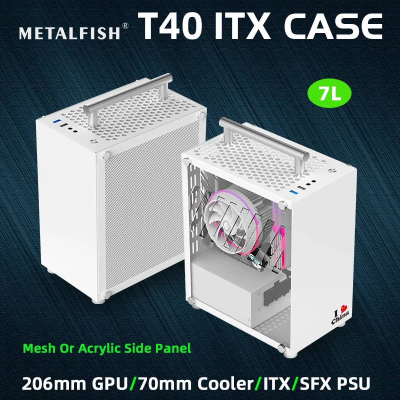 Купить Алиэкспресс | METALFISH T40 Mini ITX Case 7L Gaming Computer ...