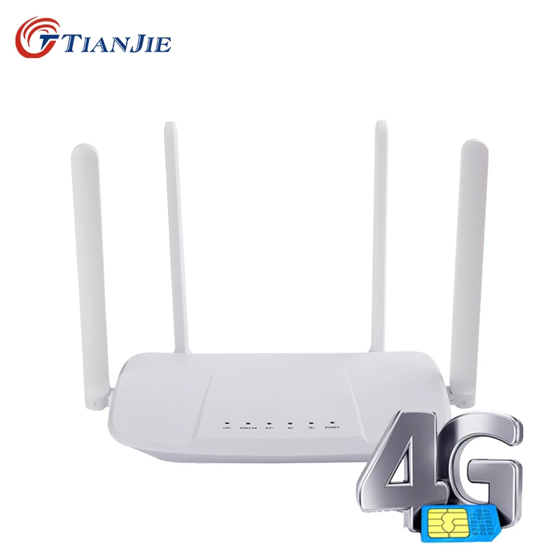 Купить Сети | TIANJIE 4G Wifi Router Hotspot 300Mbps RJ45 RJ11 VoLTE ...
