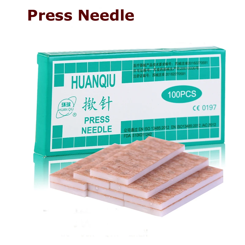Купить Здоровье | 100pcs sterile ear press needle Auricular acupuncture ...