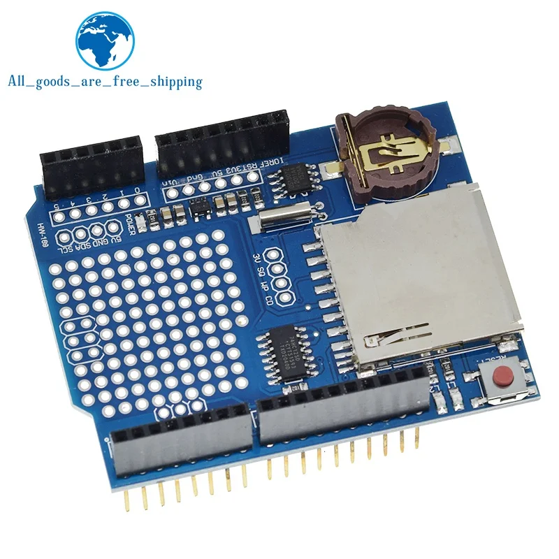 Купить Активные компоненты | TZT Data Logger Module Logging Recorder Shield V1.0 for Arduino UNO ...