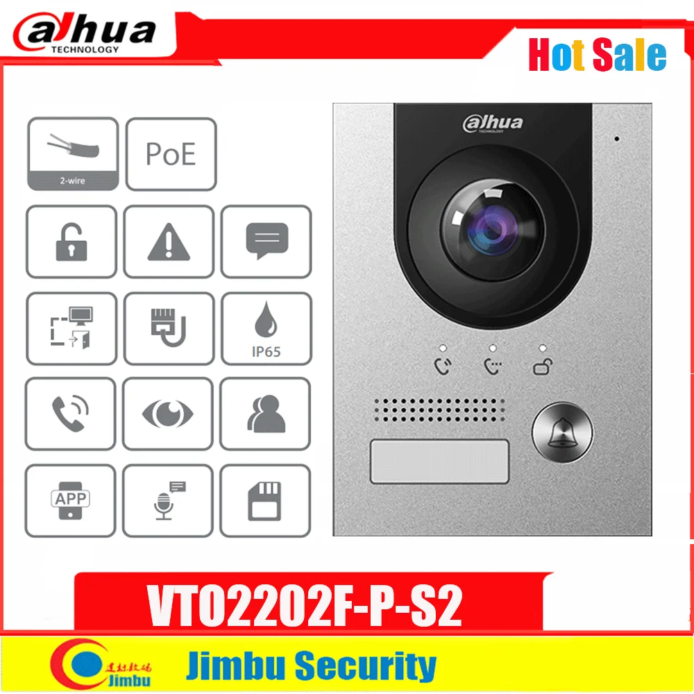 Купить Домофон | Dahua PoE VTO2202F-P-S2 2-wire IP Villa Door Station ...
