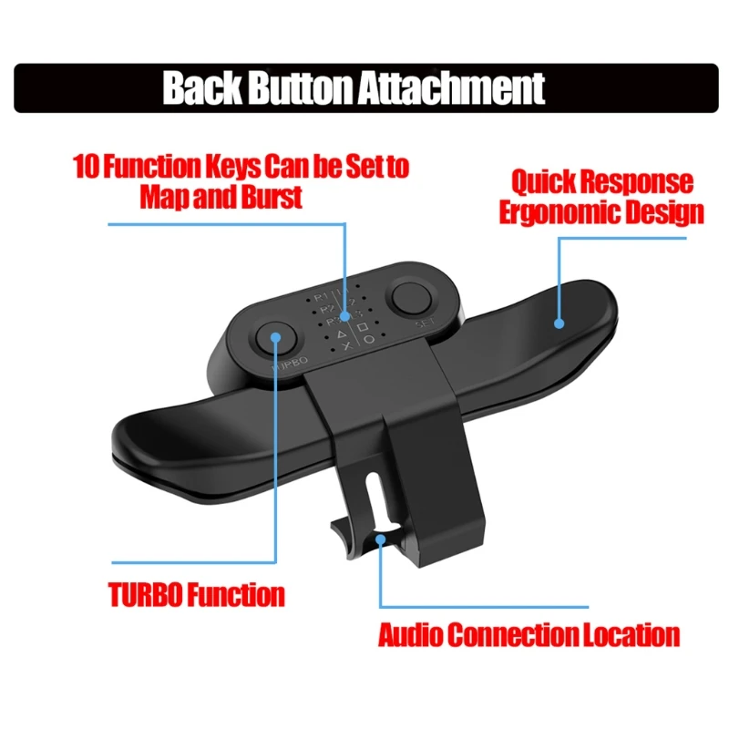 Купить Видеоигры | Extended Gamepad Back Button Attachment Joystick Rear Button With Turbo Key ...