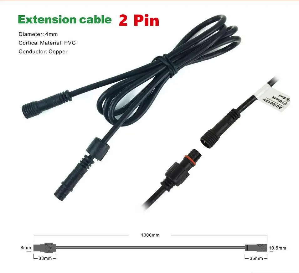 Купить Светодиодные лампы | 2 Pin Waterproof Connector Adapter Screw ...