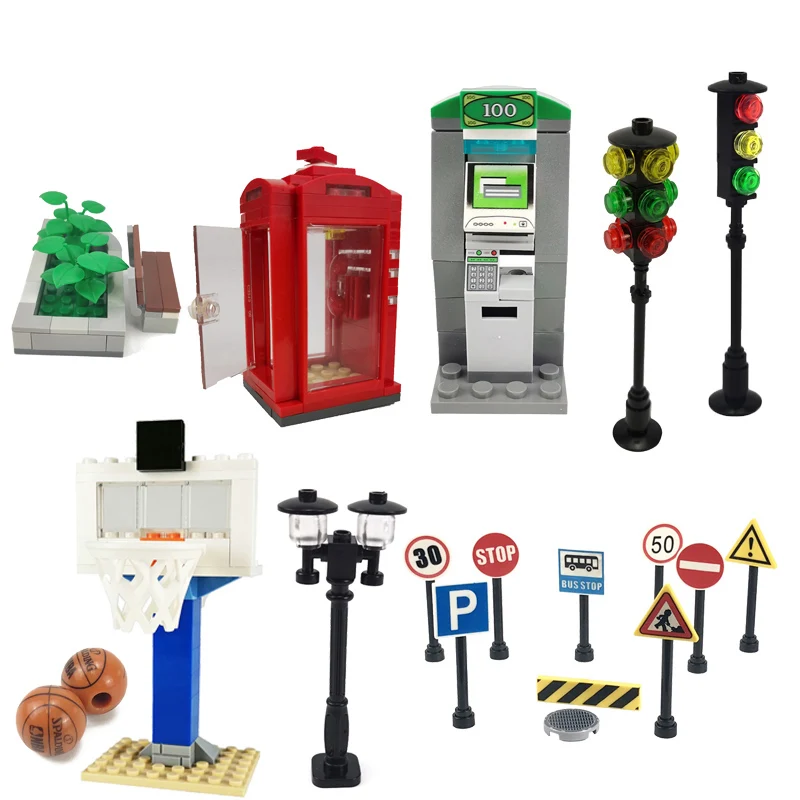 Купить Модельное строительство | City Building Blocks Phone Box ATM ...