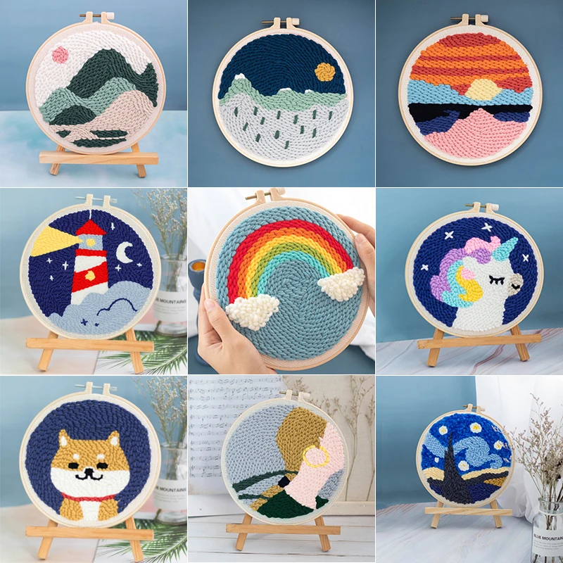 Купить Искусство, ремесла и шитье | Punch Poke Needle Embroidery Kit ...