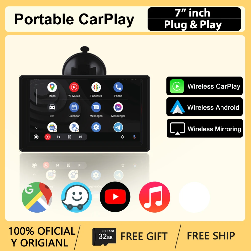 Купить Автомобильная электроника | 7Inch Touch Car Portable Wireless ...