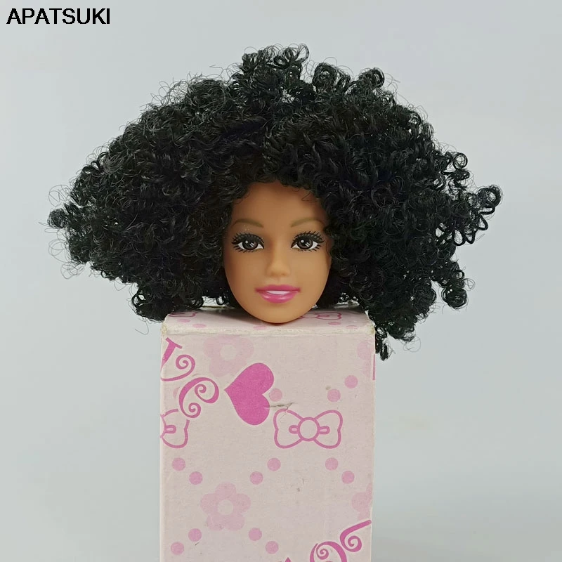 Купить Куклы и аксессуары | Black Wavy Hair Doll Head for 11.5" BJD ...
