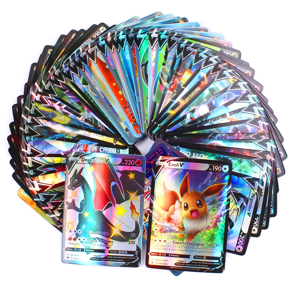 Купить Хобби и коллекционирование | 30-300Pcs French Pokemon Cards New ...