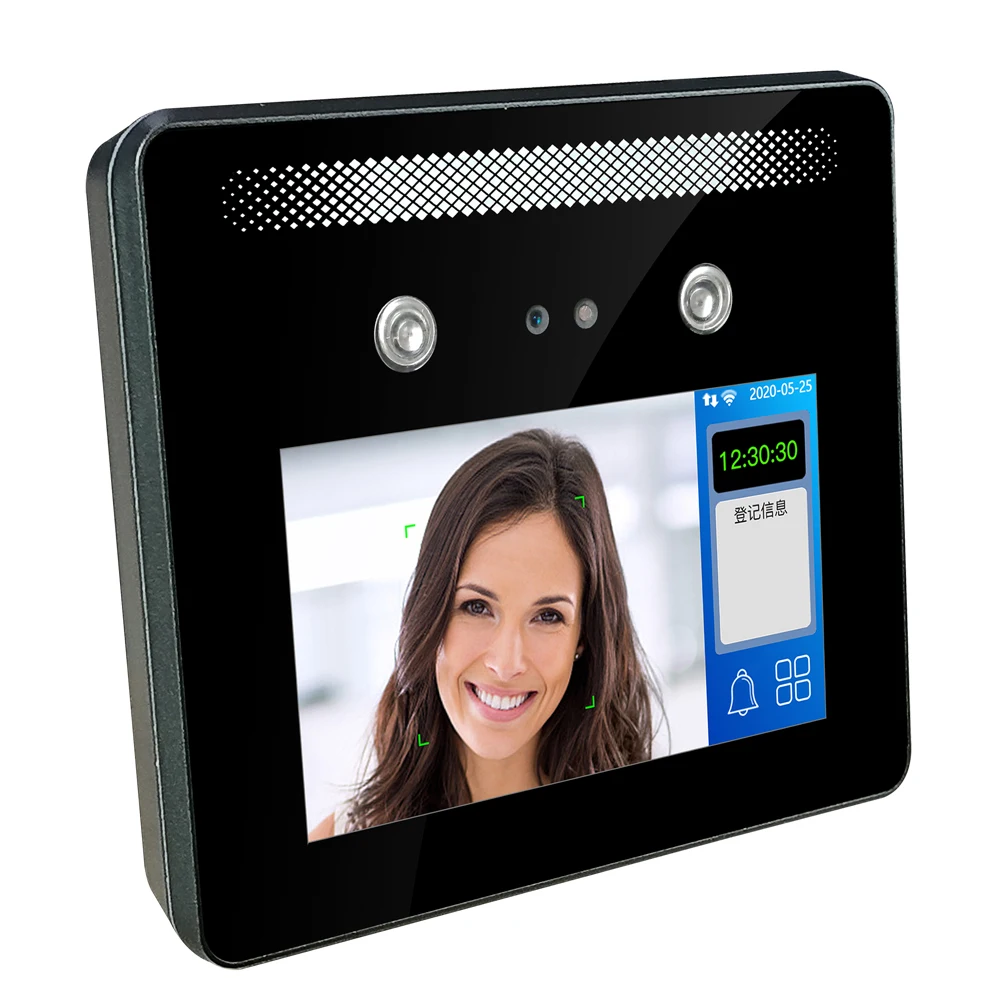 Купить Управление доступом | 5 inch Touch Screen Dynamic Face Recognition Time Clock Access ...