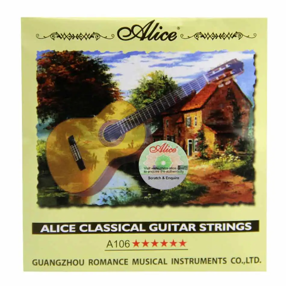Купить Музыкальные инструменты | NEW Alice Classical Guitar Strings A106 Clear Nylon Strings