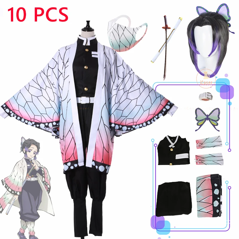 Купить Алиэкспресс | Kimetsu no Yaiba Shinobu Kocho Cosplay Costume ...