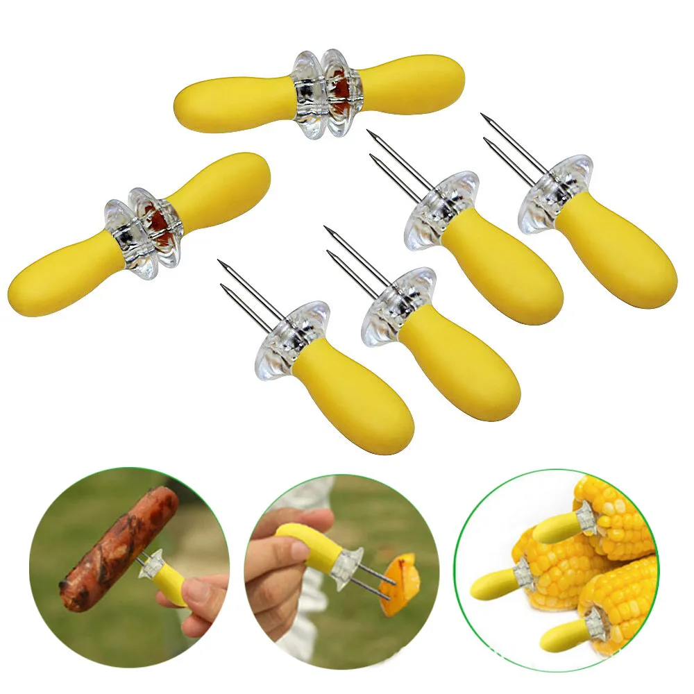 Купить Садовые товары | 4pcs Plastic Corn holders w/ Stainless Twin ...