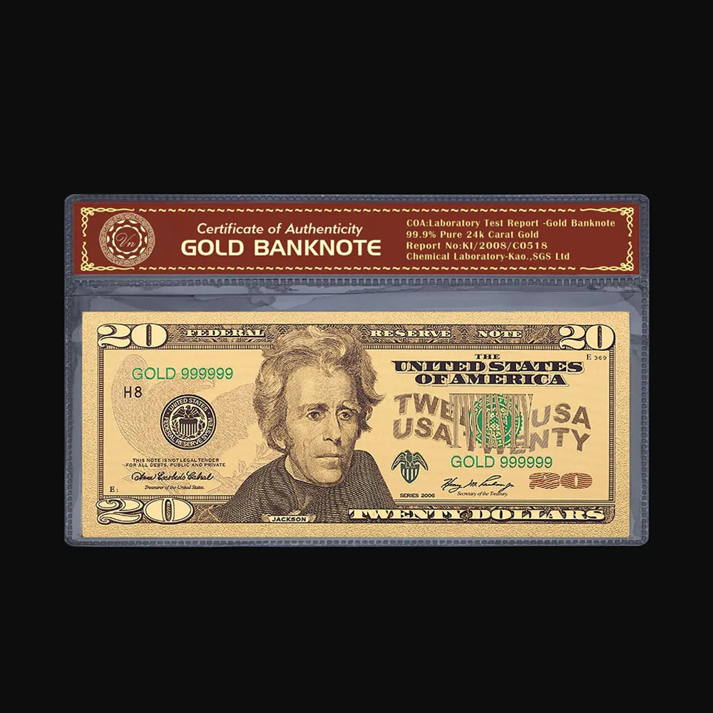 Купить Домашний декор | American 24k Colorful Gold Banknote Rare US ...