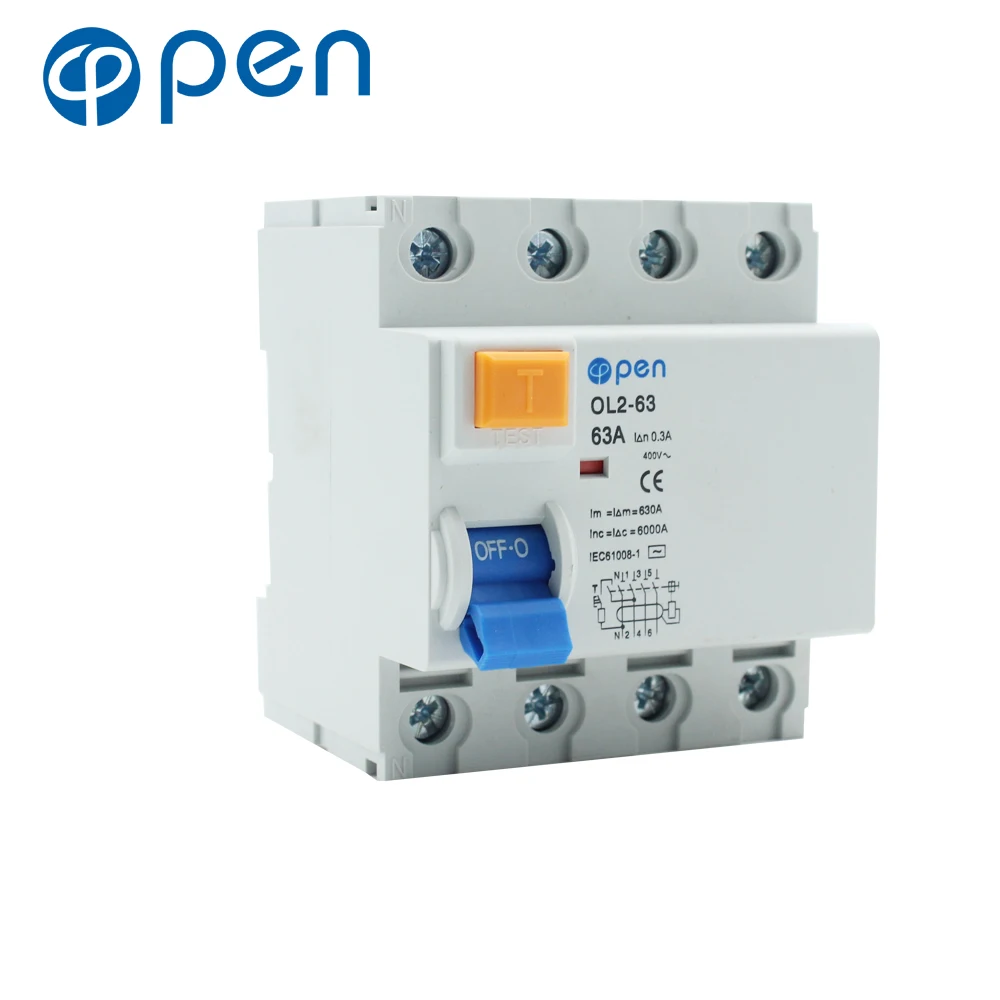 IEC 61008-1 RCD B Type RCCB 100A 30mA 300mA 10KA 2P 4Pole, 57% OFF