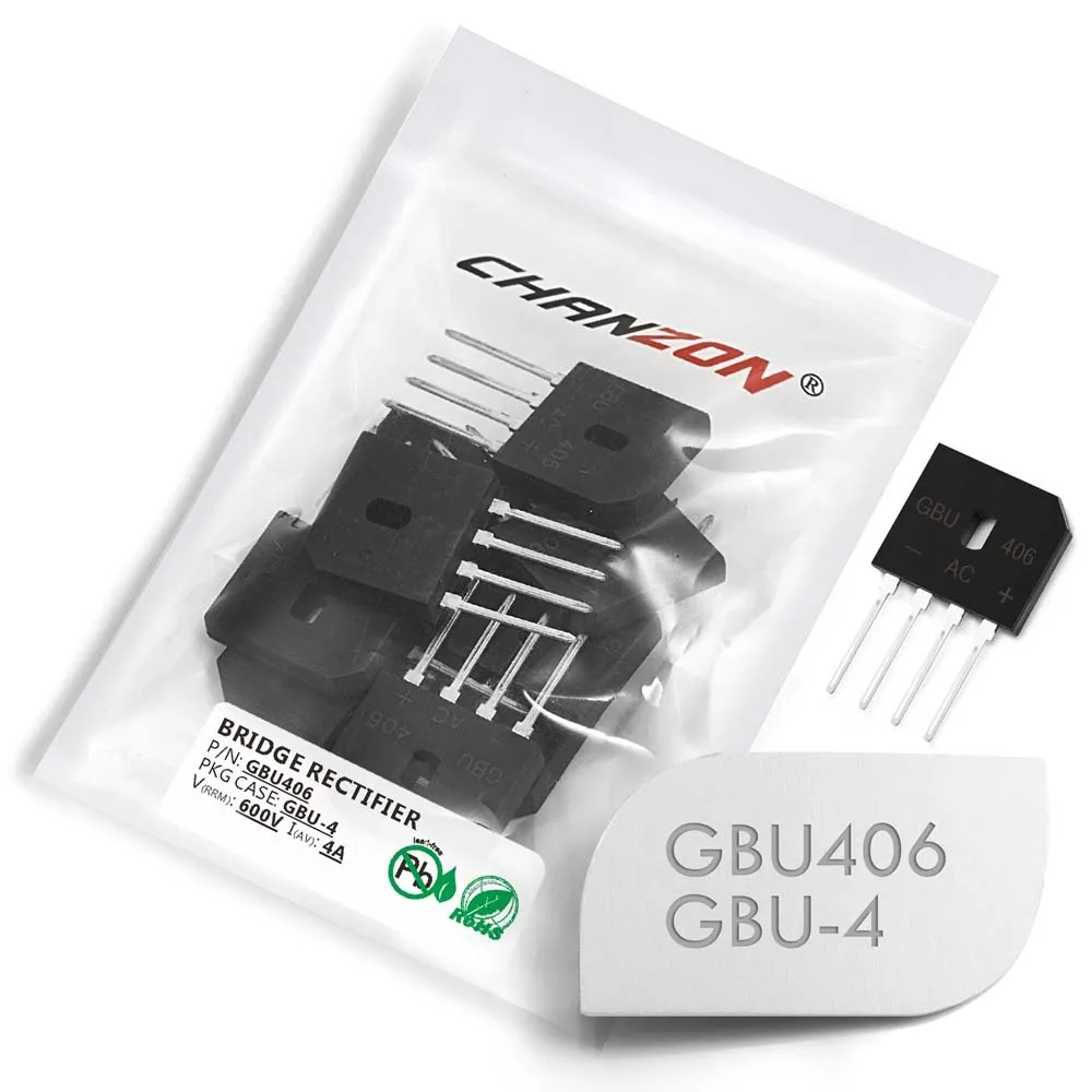 Купить Активные компоненты | 10 Pcs GBU406 Bridge Rectifier Diode 4A ...