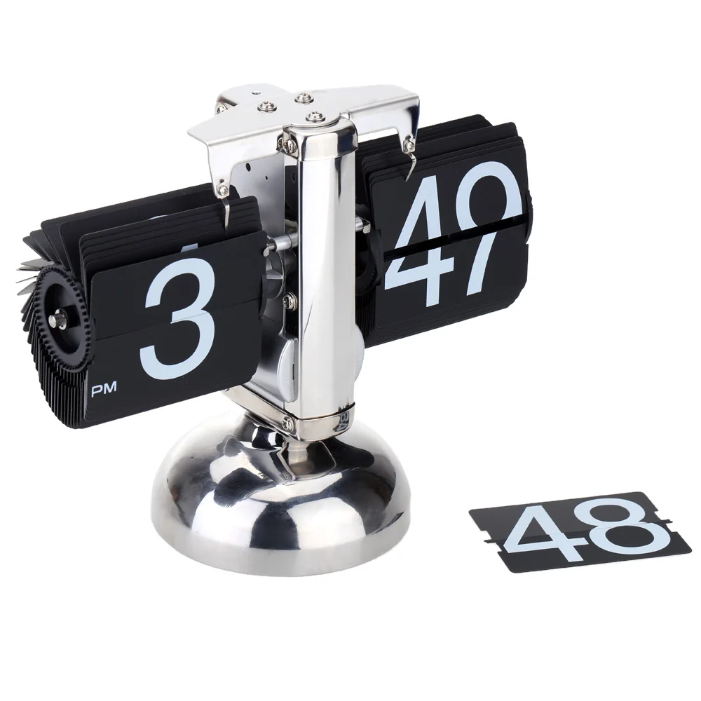 Купить Домашний декор | Small Scale Table Clock Retro Flip Over Clock ...