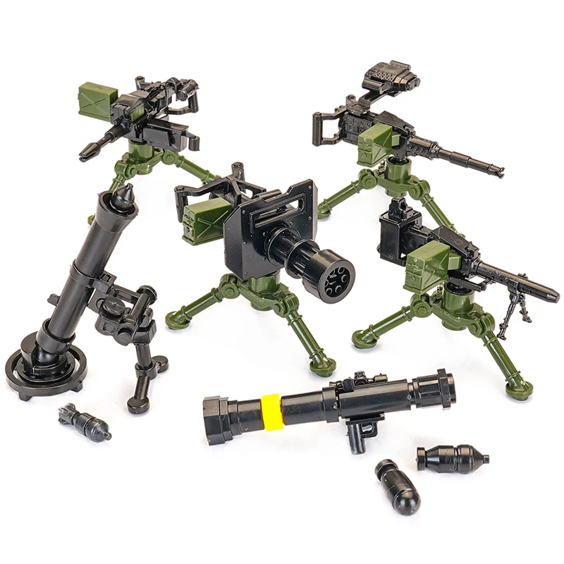 Купить Модельное строительство | MOC WW2 Heavy Machine Gun Blocks SWAT ...