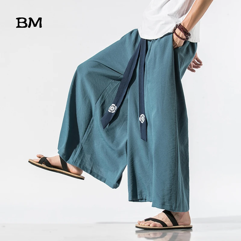 Купить Брюки | Chinese Style Hanfu Tang Suit Ancient Style Pants Men ...