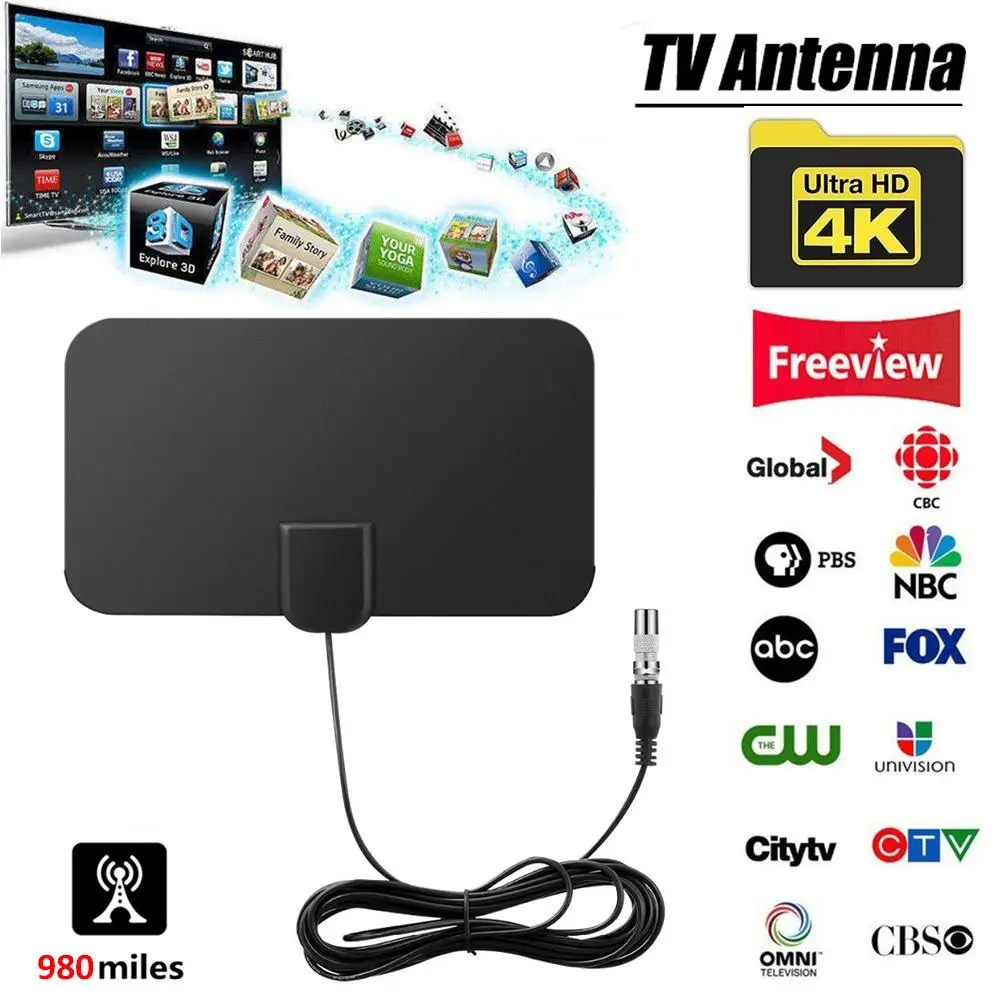 Купить Сети | 4K 25DB High Gain HD TV DTV DVB-T2 Box Digital TV Antenna ...