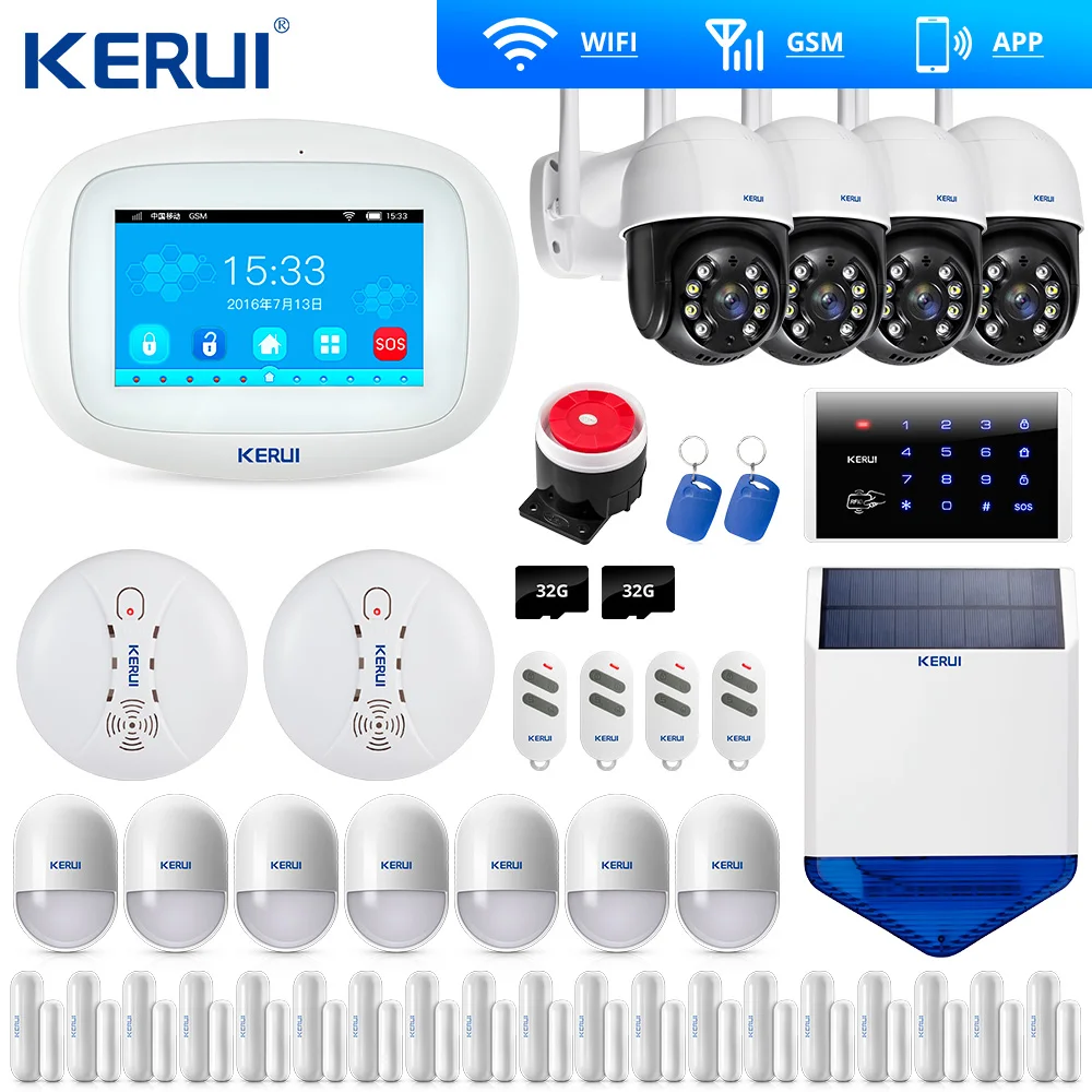 Купить Охранная сигнализация Kerui K52 43 Inch Tft Color Screen Wireless Security Alarm Wifi
