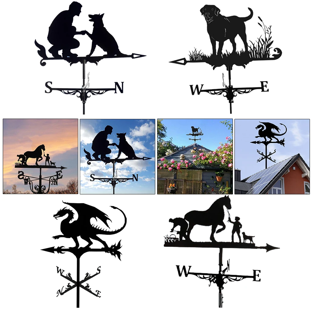 Купить Садовые товары | Iron Farmhouse Weather Vane Roof Mount Wind ...