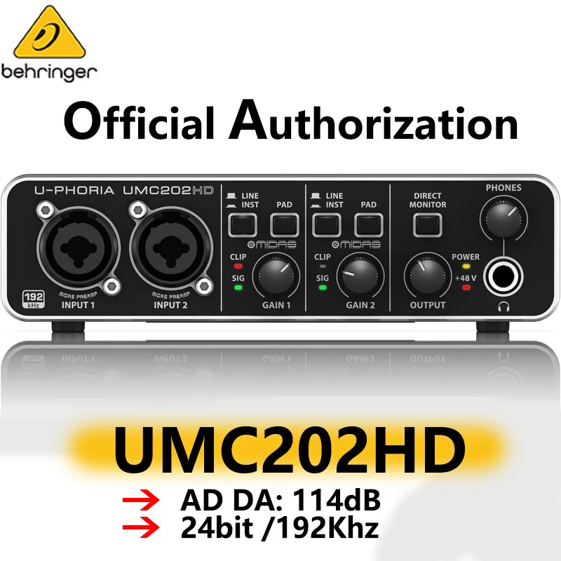 Купить Портативное аудио и видео | Behringer UMC202HD Audio Interface ...