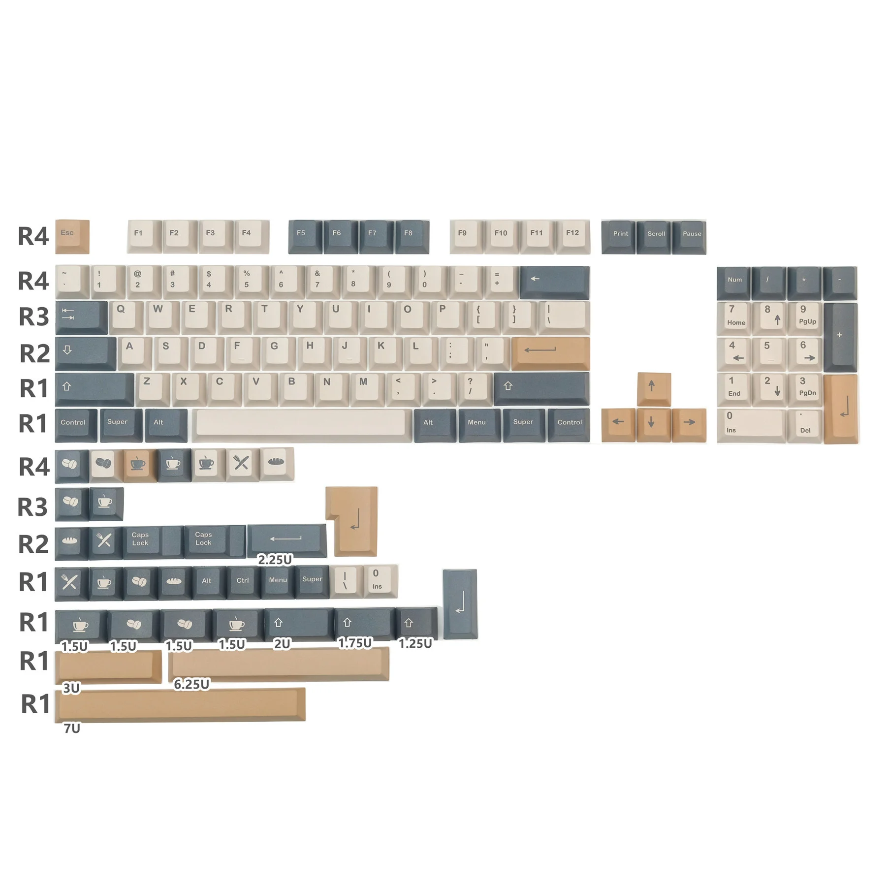 Купить Мышь и клавиатуры | 140 Keys/set GMK Cafe Keycaps PBT Dye Subbed ...