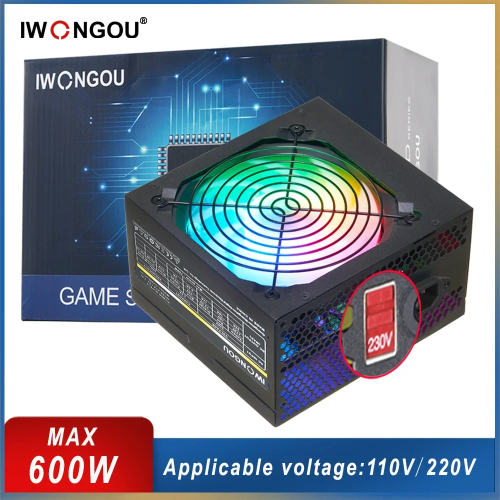 Купить Компьютерные компоненты | IWONGOU Power Supply For PC 600W Max ...