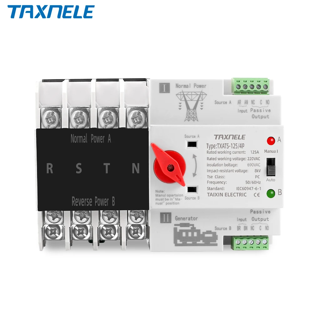 Купить Алиэкспресс | 4P 3 Phase Din Rail ATS Dual Power Automatic Transfer Switch Electrical ...