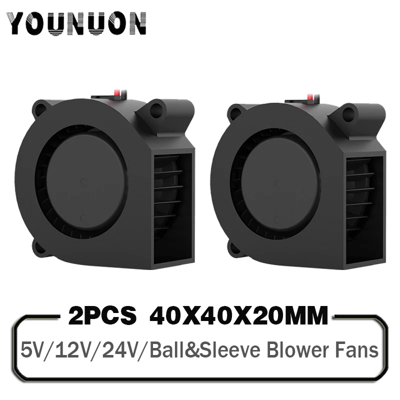 Купить Компьютерные компоненты | 2Pcs 3D printer fan 40mm 4020 Turbo ...