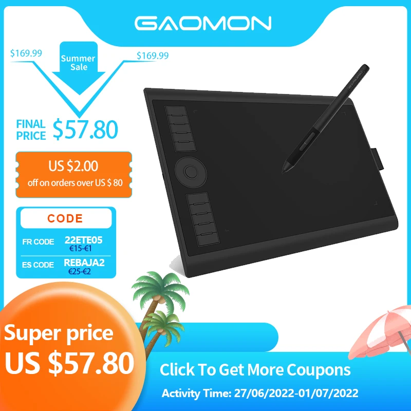 Купить Компьютерная периферия | GAOMON M10K PRO 10 x 6.25 Inches Art ...