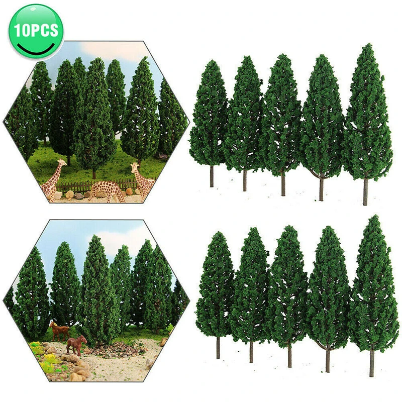 Купить Домашний декор | 10 Pcs Pine Trees 1:25 Model Train Railway ...
