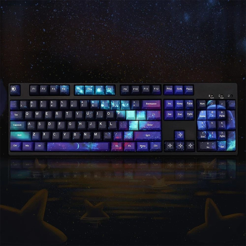 Купить Алиэкспресс | 139 Keys Starry Sky Keycaps Cherry Profile PBT Dye ...