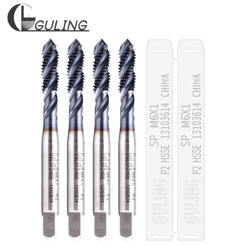 Купить Ручные инструменты | GULING HSSE-M35 With TICN Spiral Fluted Tap M2 M3 M4 M5 M6 M8 M10 ...