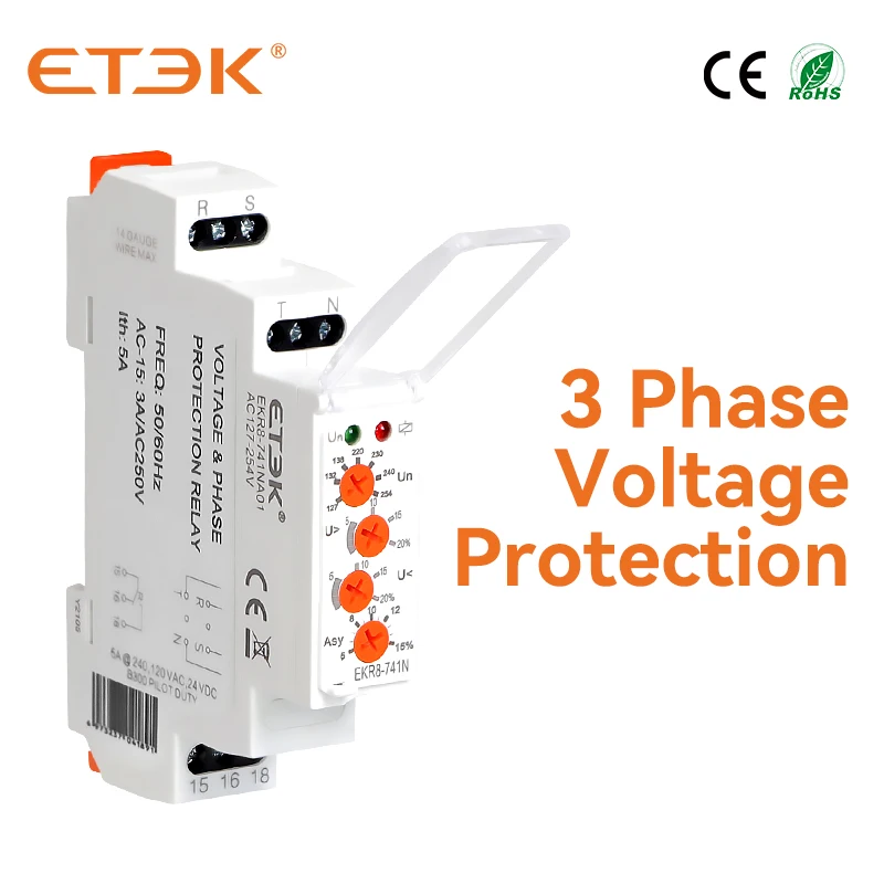 Купить Алиэкспресс | ETEK 3 Phase Voltage Protection Relay Over-voltage ...