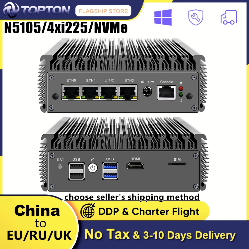 Купить Алиэкспресс | Solid Fanless Mini PC 2.5G Soft Router 4 Intel ...