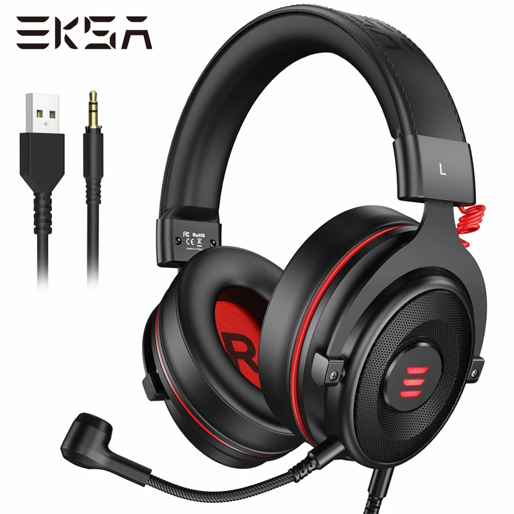 Купить Наушники | EKSA Gaming Headset Gamer E900/E900 Pro 7.1 Surround Wired Gaming Headphones ...