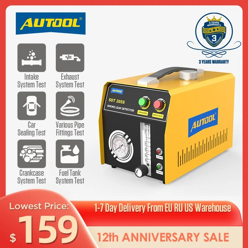 Купить Инструменты для ремонта автомобилей | AUTOOL SDT205S Car Smoke Leak Detector Pipe Leak ...