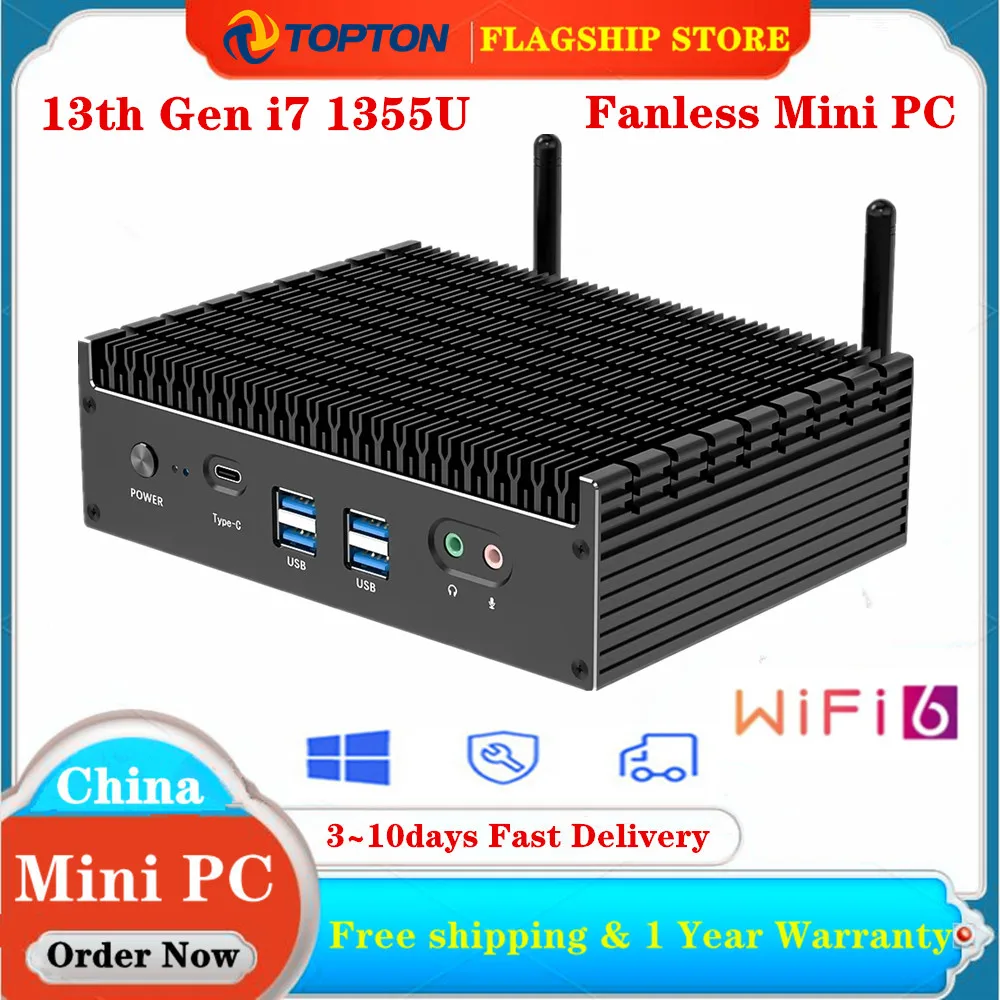 Купить Мини-ПК | 13th Gen i7 1355U i5 1335U Fanless Intel Gamer Mini PC ...