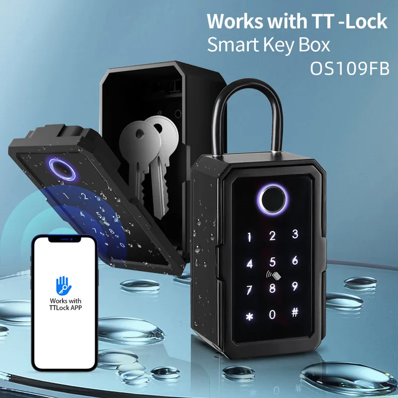Купить Сейфы | TTLOCK/Tuya Fingerprint Smart Key Lock Box Safes IP65 Waterproof Password Phone ...
