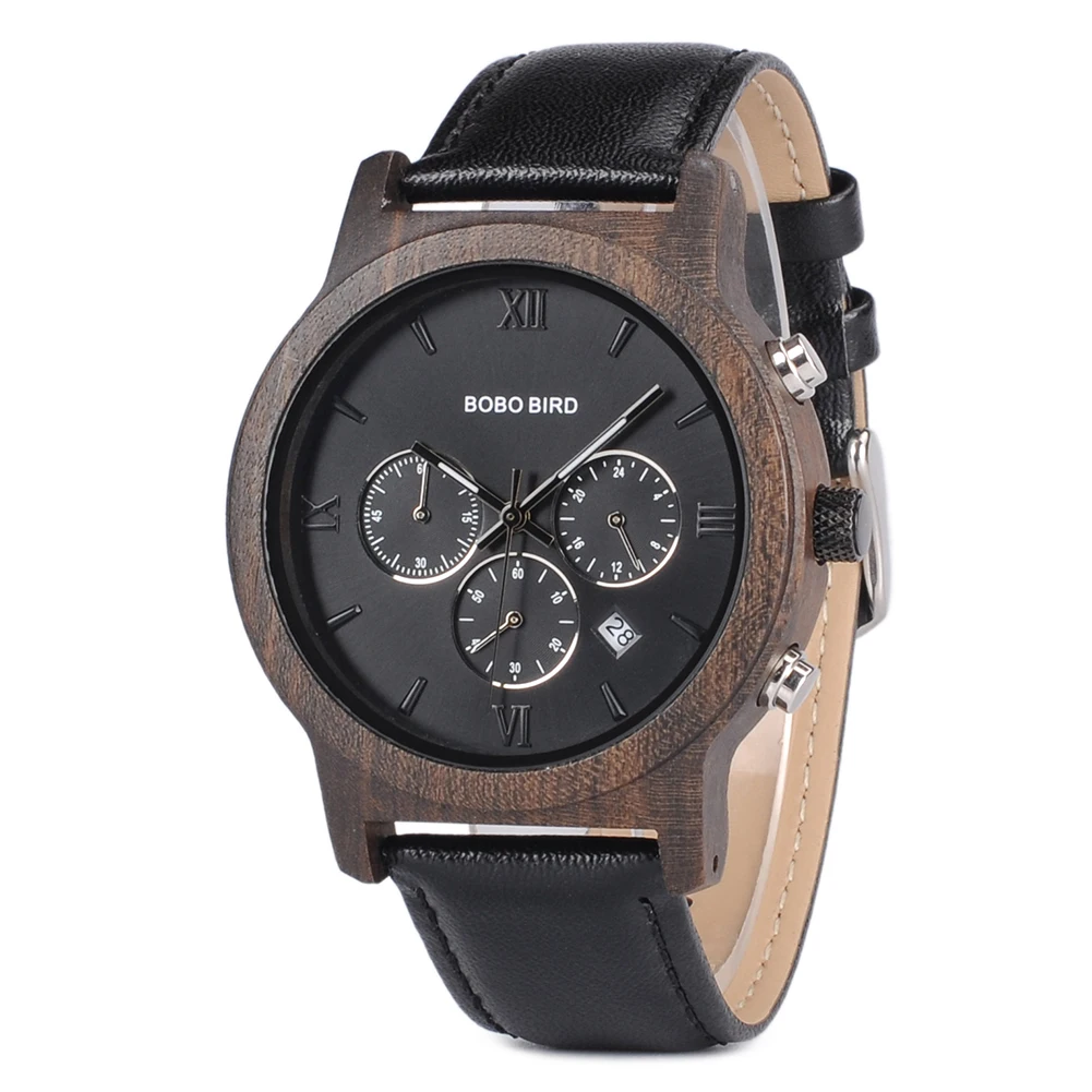 Купить Мужские часы | BOBO BIRD Wooden Men Watches Luxury Chronograph ...
