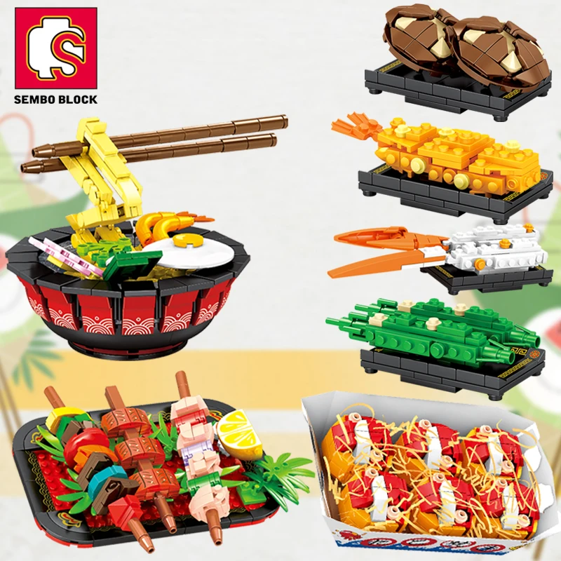 Купить Алиэкспресс | SEMBO Japanese Cuisine Toys Bricks Sushi Ramen ...