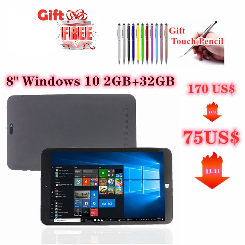 Купить Планшеты | 8Inch AR1 Black Windows 10 Tablet PC 2G+32GB ...