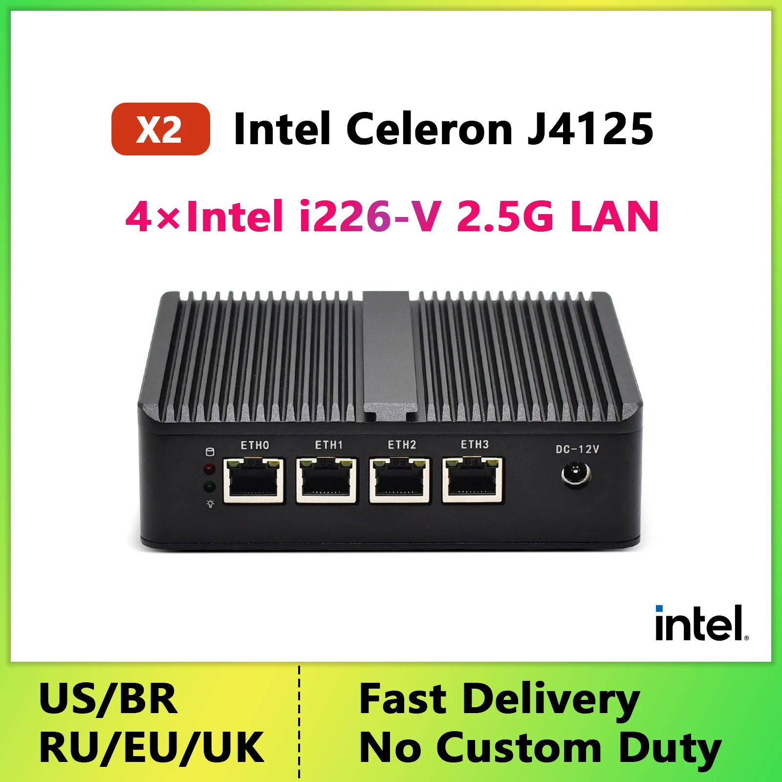 Купить Алиэкспресс | Fanless Mini PC pfSense Celeron J4125 4*Intel i226 ...