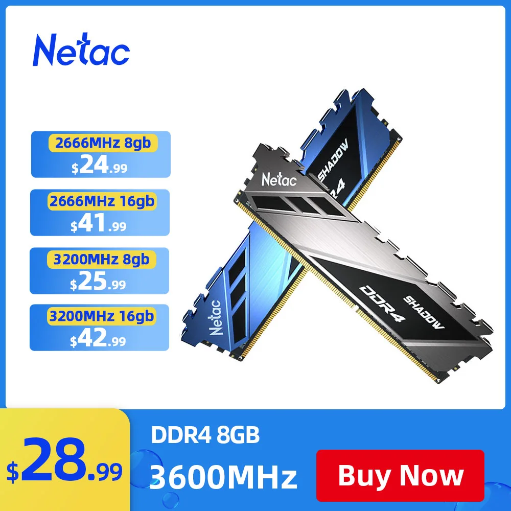 Купить Компьютерные компоненты | Netac RAM Memory DDR4 16gb 8 gb Memoria RAM DDR4 3200mhz DDR4 ...