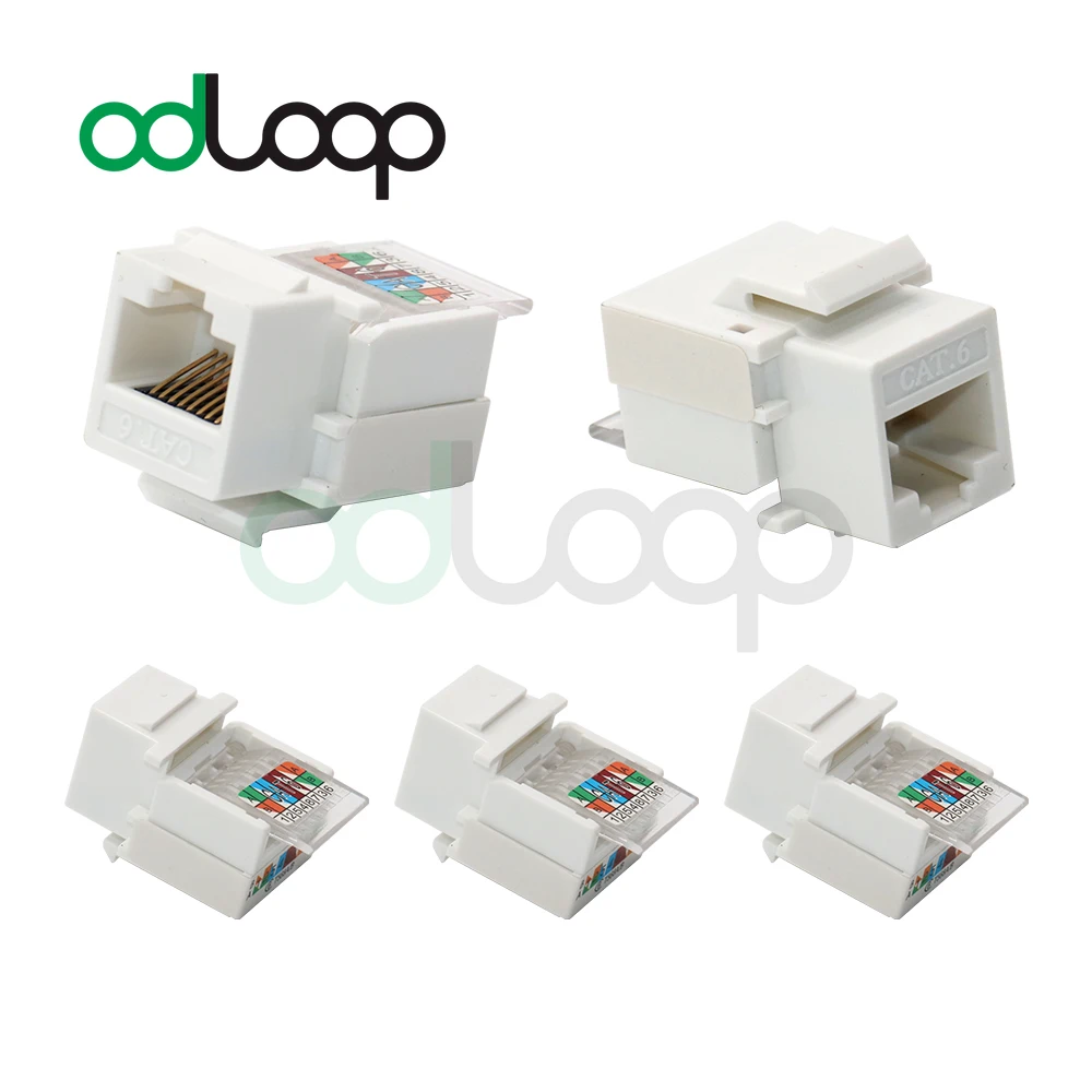 Купить Алиэкспресс | ODLOOP 5-Pack RJ45 CAT6 UTP Female Jack Connector ...