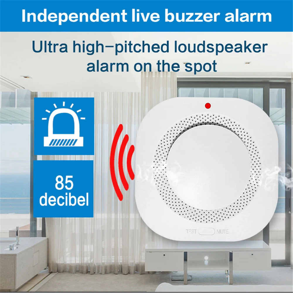 Купить Противопожарная защита | 433Mhz Wireless Fire Smoke Alarm ...