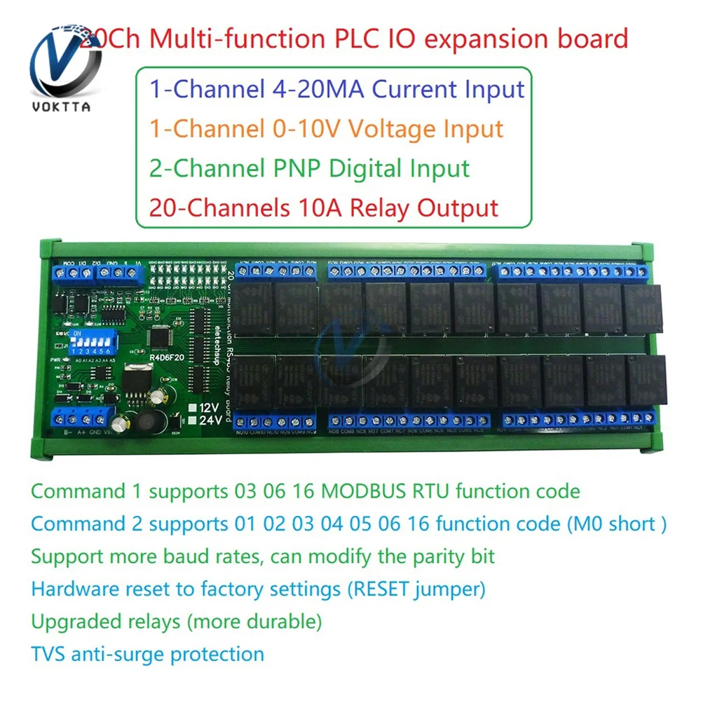 Купить Алиэкспресс | 20-way RS485 Switch Digital Analog Switch IO ...