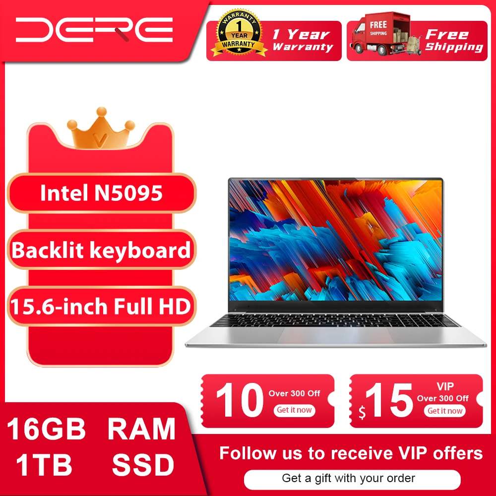 Купить Ноутбуки | Dere R9 Pro Laptop 15.6-inch 16GB RAM 1TB SSD Intel ...